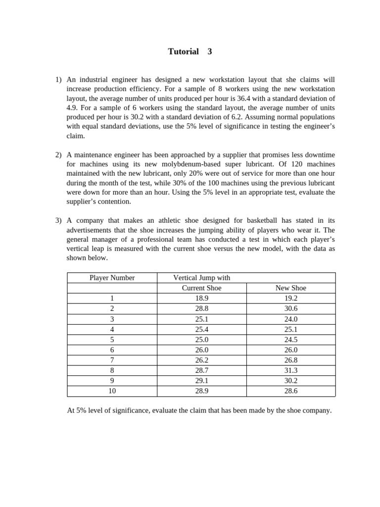 Applied Stat Tutorial-3 | PDF