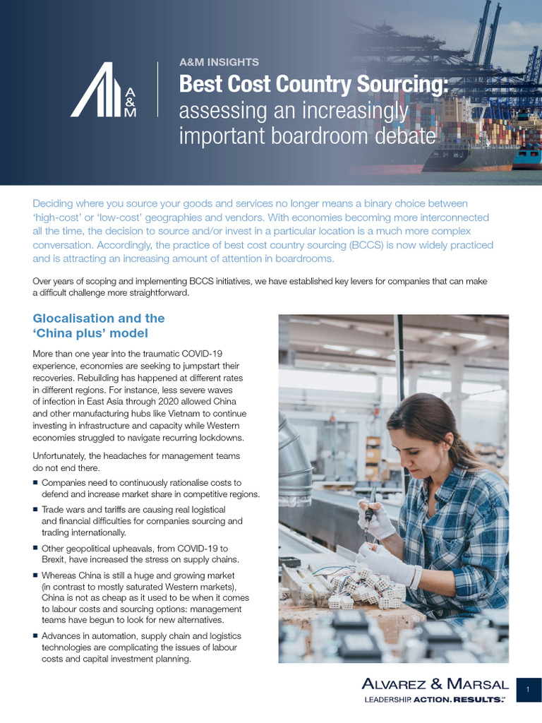 Best Cost Country Sourcing Insight Final | PDF | Labour Economics ...