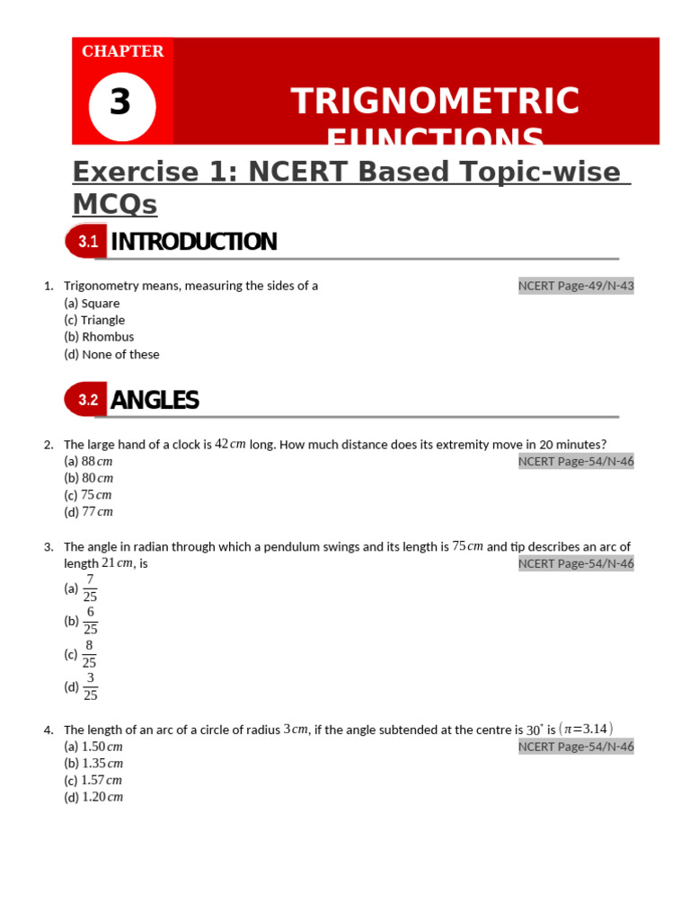 Trignometric Functions | PDF