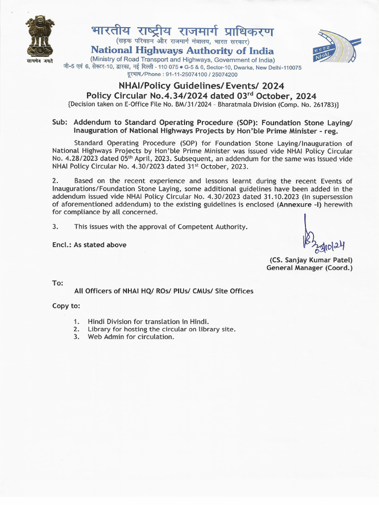 Policy Circular No. 4.34 | PDF