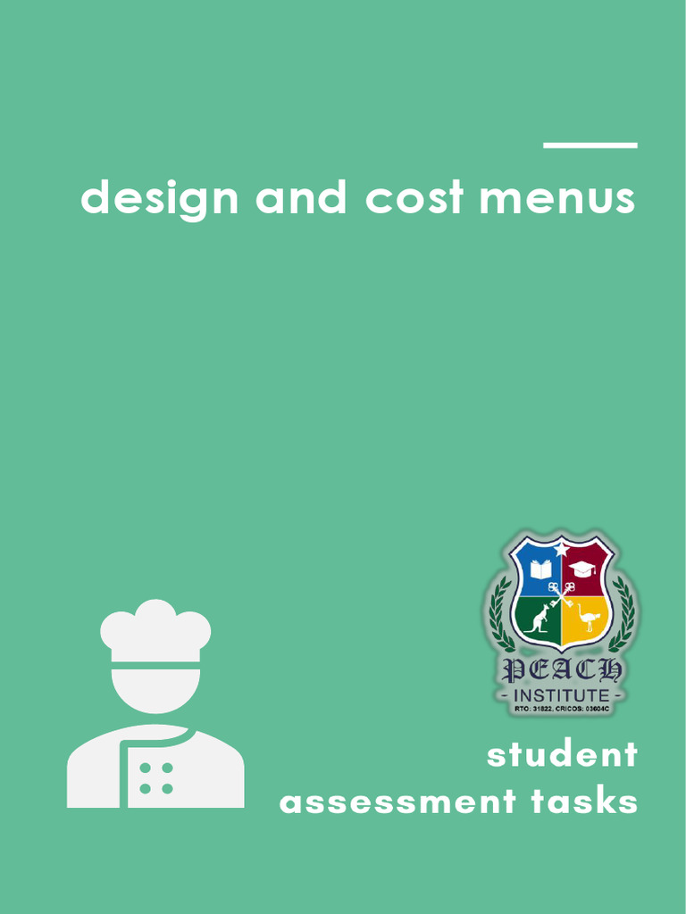 SITHKOP015 - Student Assessment Tasks | PDF