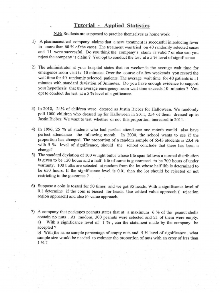 Tutorial Applied Statistics Pdf