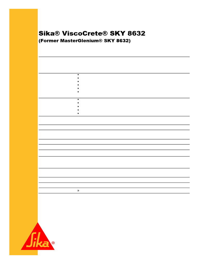 12 PDS - Sika ViscoCrete SKY 8632 - 241009 - 110207 | PDF