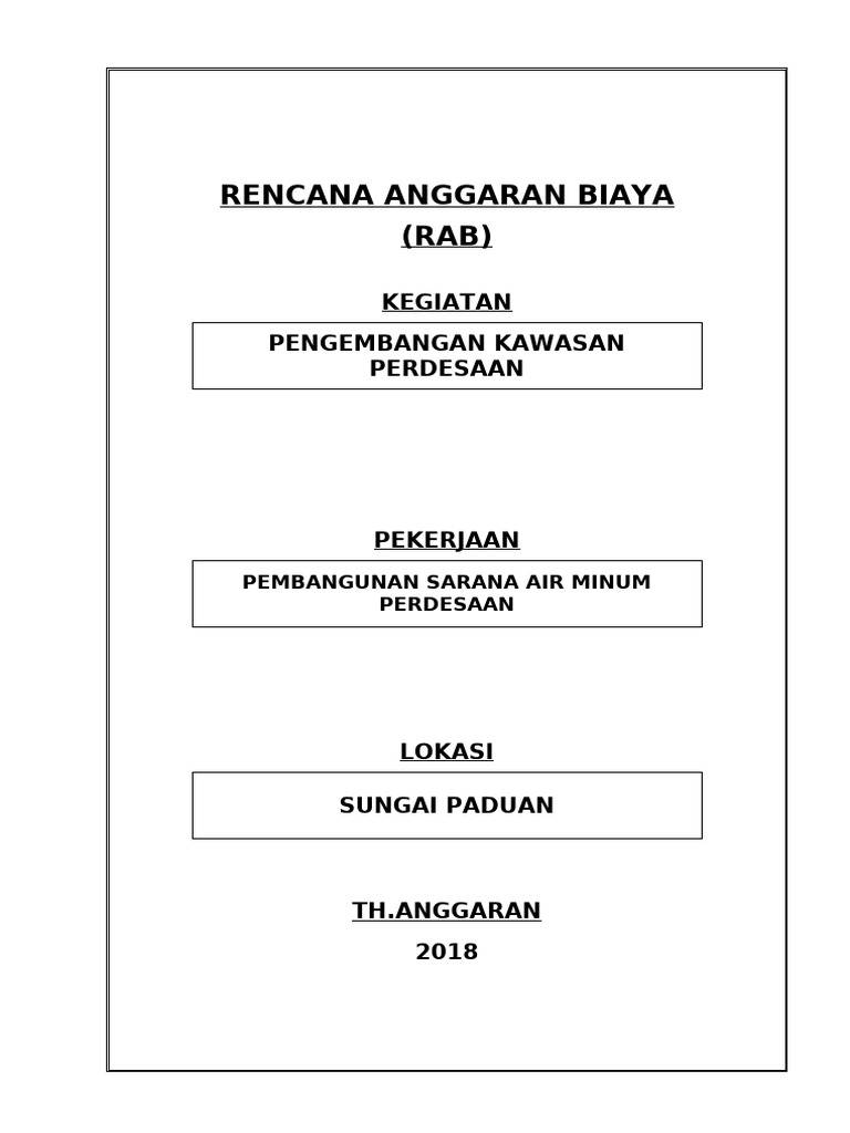 RAB SDN 12 Matan Hilir Selatan - Rev | PDF