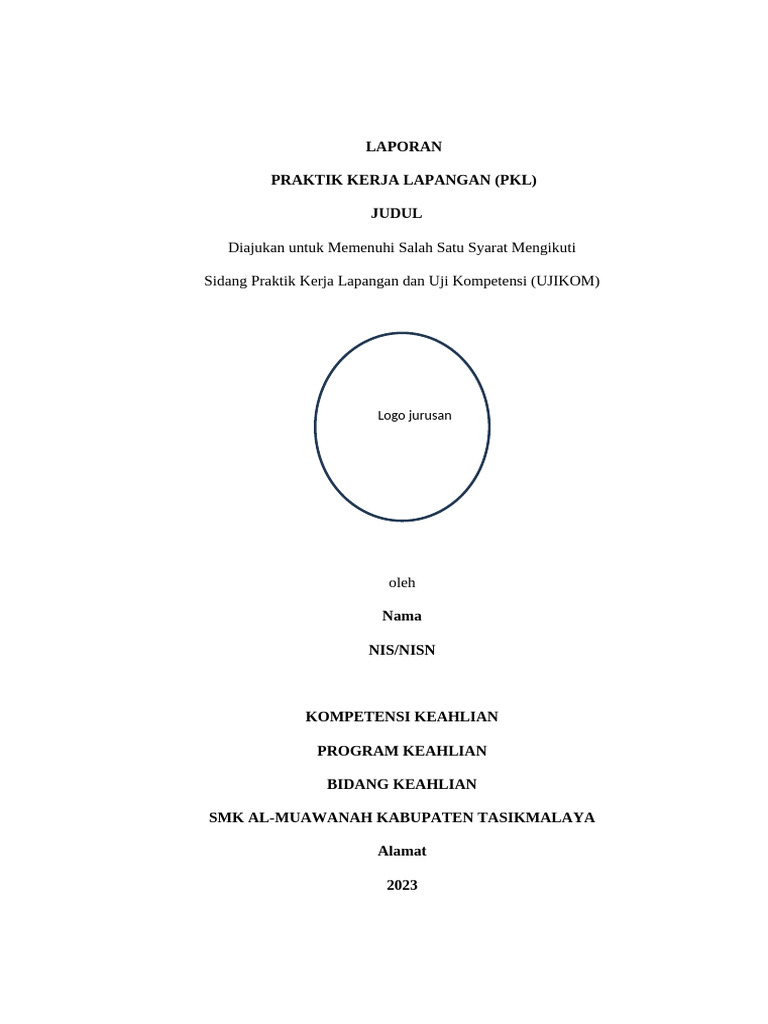 Template Laporan PKL | PDF