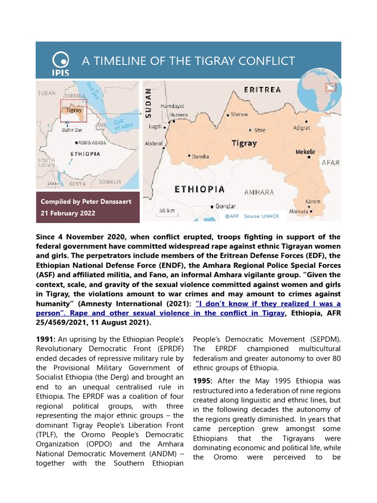 Tigray Conflict Timeline: Tigray Ethiopia Conflict – NHMRJ