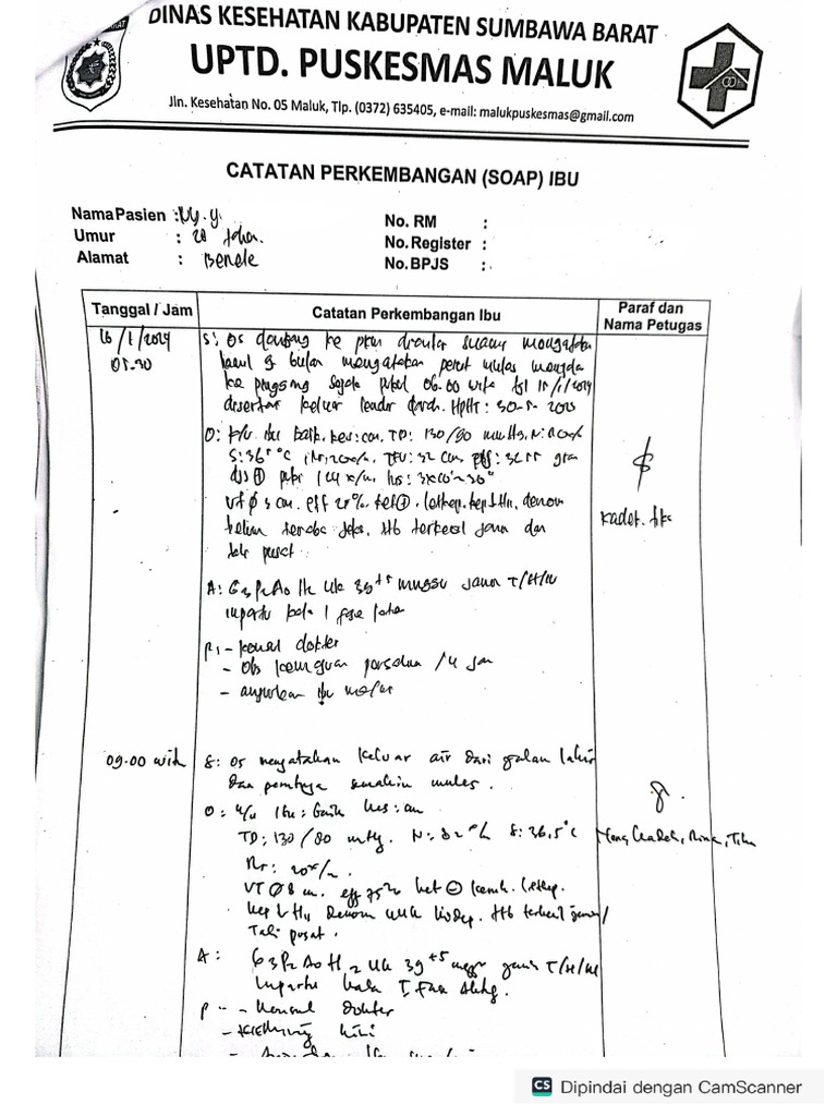 Laporan Persalinan, Nifas, BBL | PDF