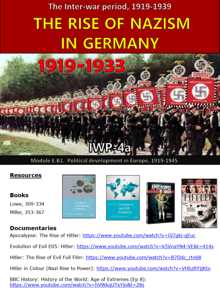 The Rise of Nazism in Germany, 1919-1933 LP | PDF
