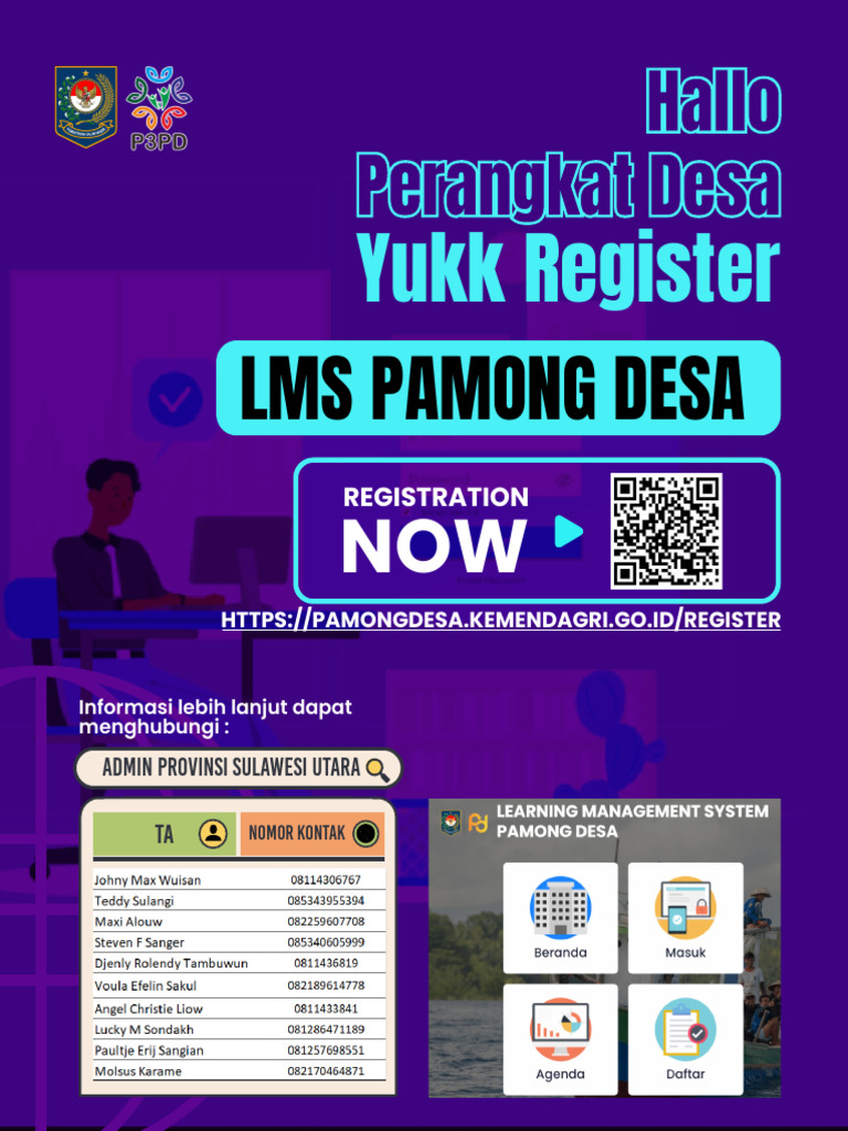 Flayer Register Pamong Desa | PDF
