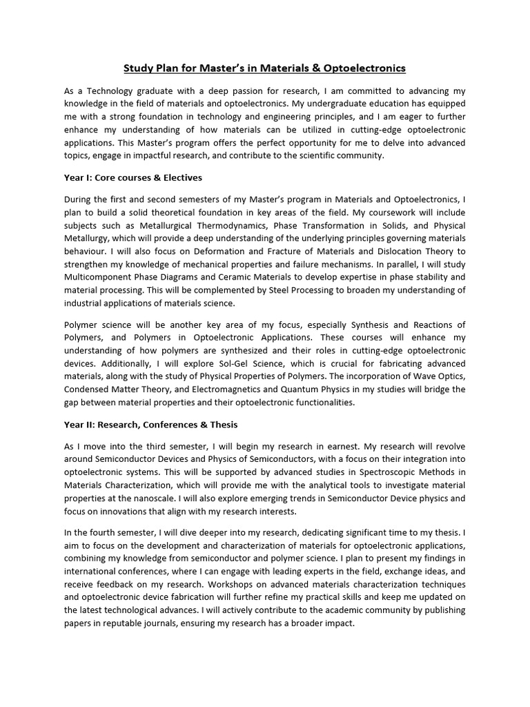 Study Plan& Research Proposals Merged | PDF