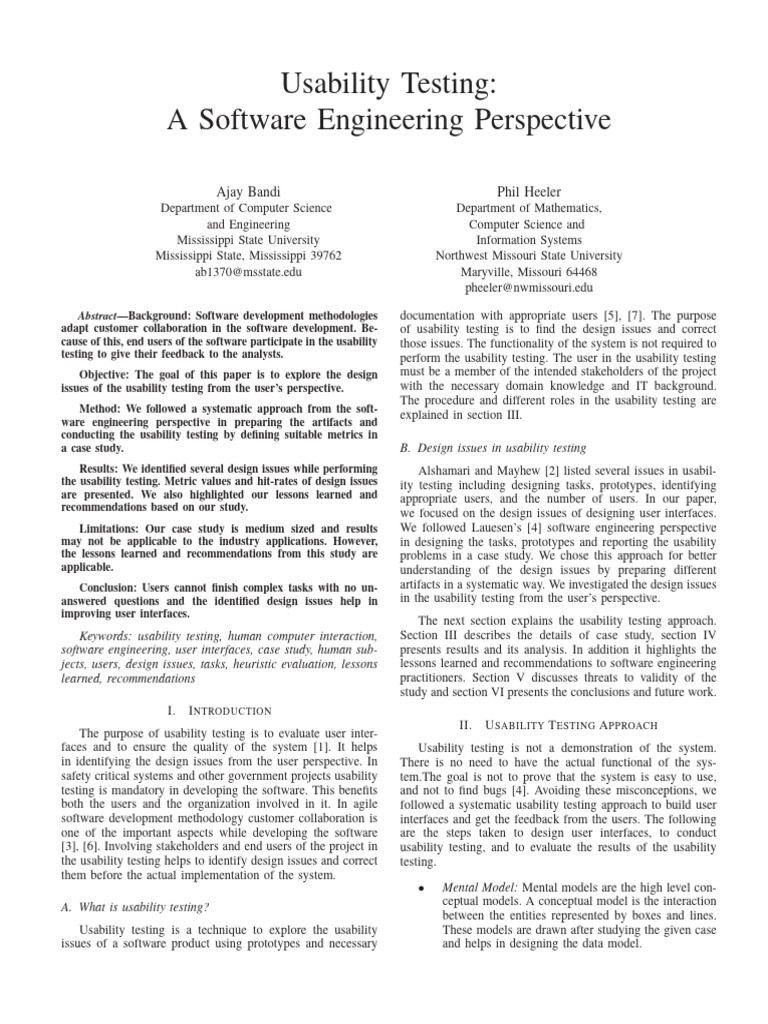 Usability Testing Pdf