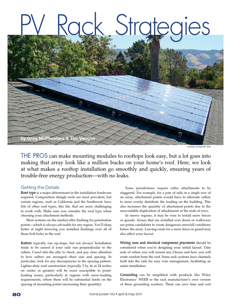 PV Rack Strategies HP 142 | PDF