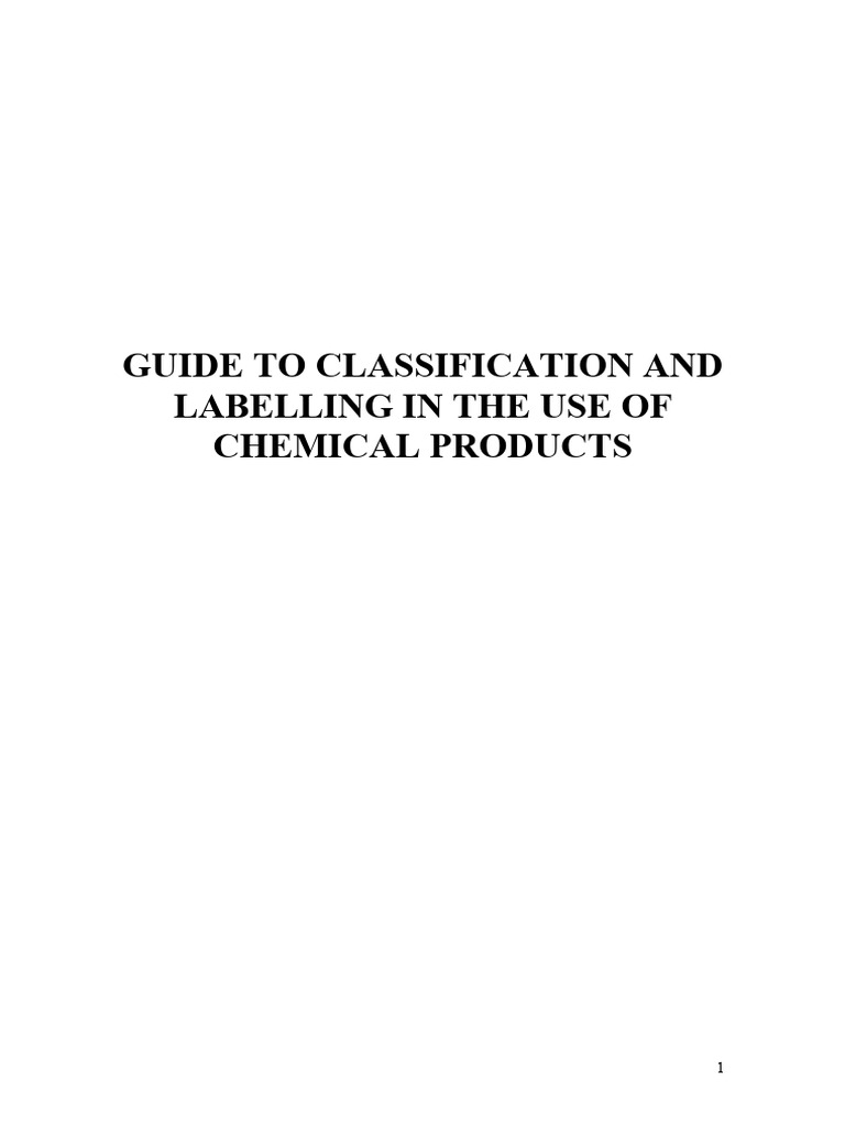 Chemicalsclass | PDF