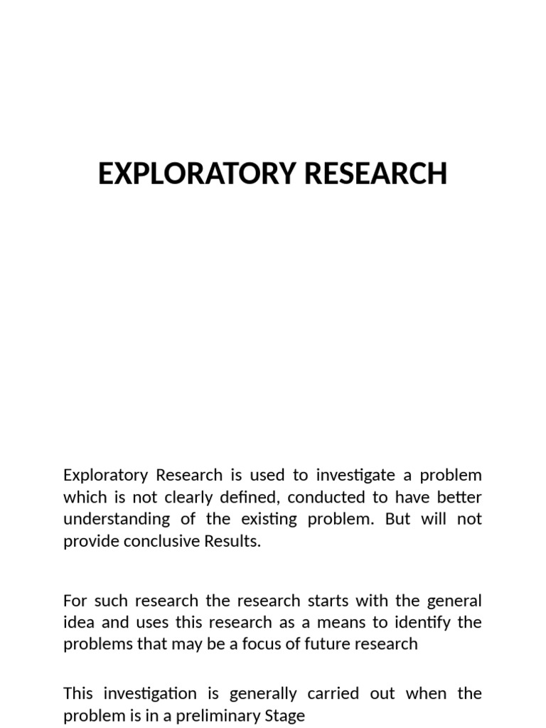 2.2 A Exploratory Research | PDF