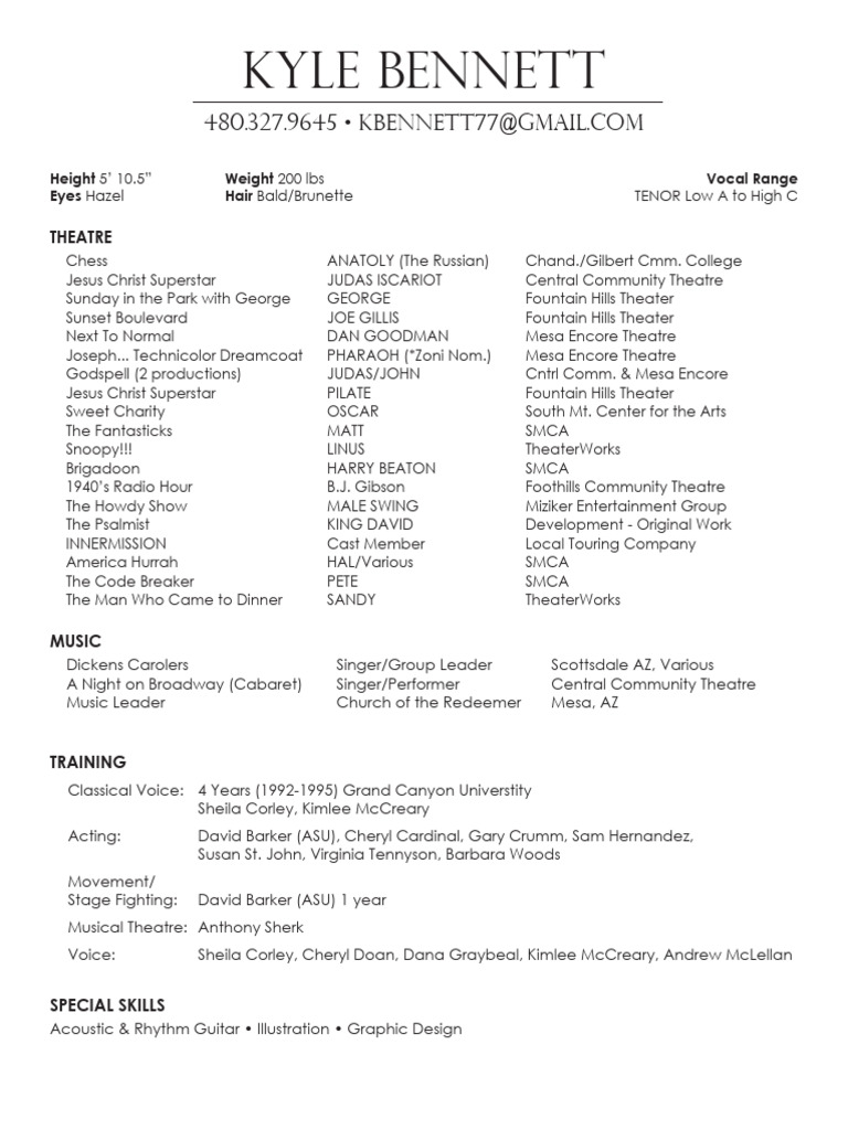 KBennett TheaterResume 2021 | PDF