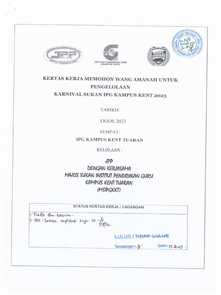 143 - Karnival Sukan IPG Kampus Kent 2023 | PDF