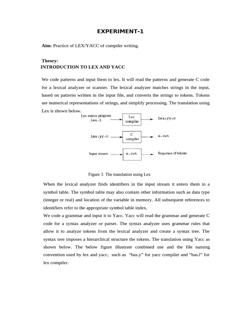 LEXcompiler Writing | PDF