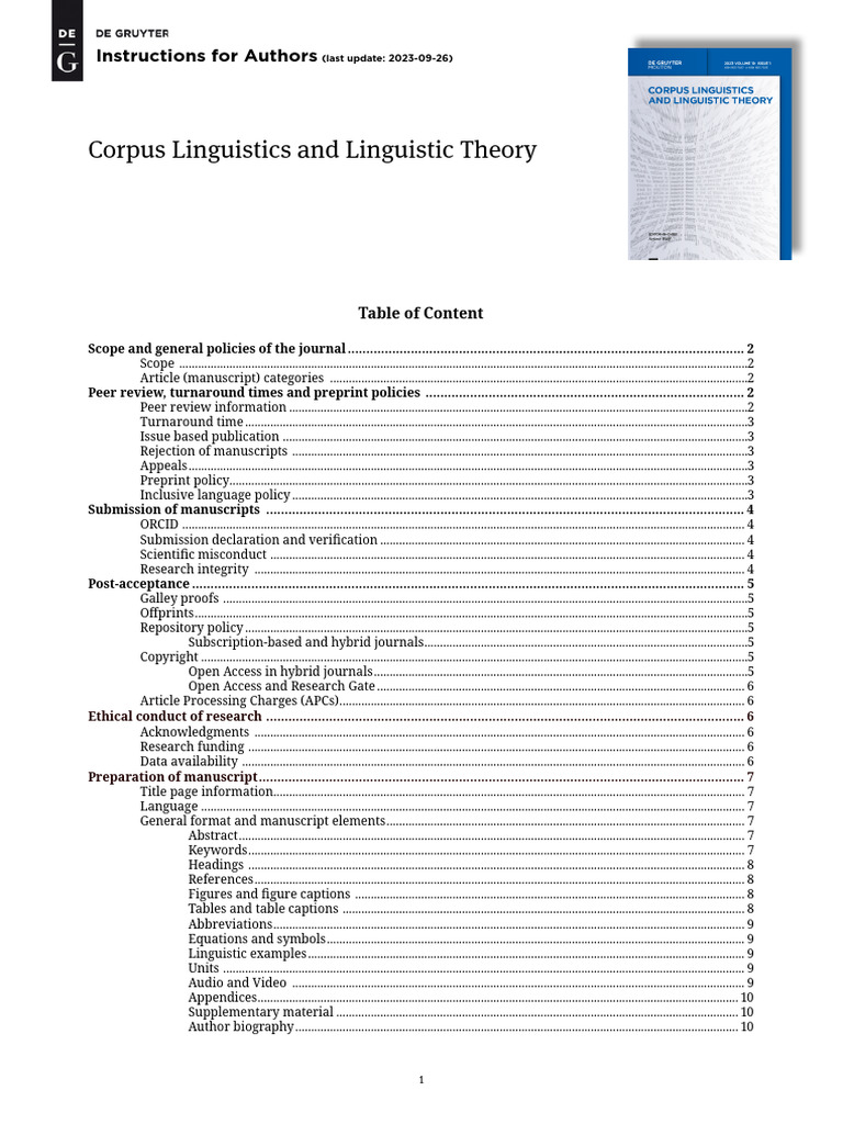 CLLT - CLLT - Instructions - For Authors | PDF
