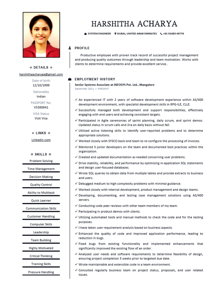 Harshitha Resume | PDF