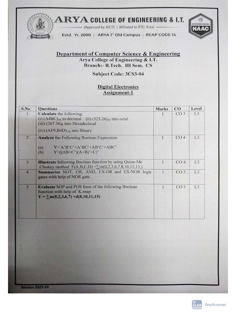 DE CS Assignment 1 | PDF