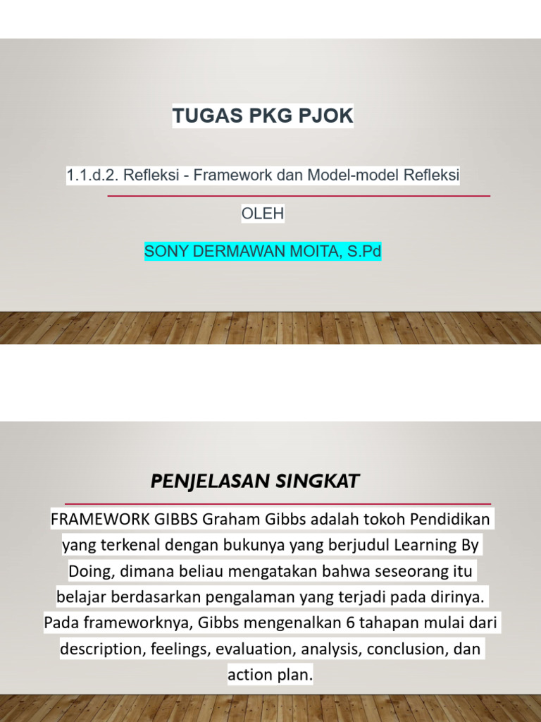 1.1.d.2. Refleksi - Framework Dan Model-Model Refleksi | PDF