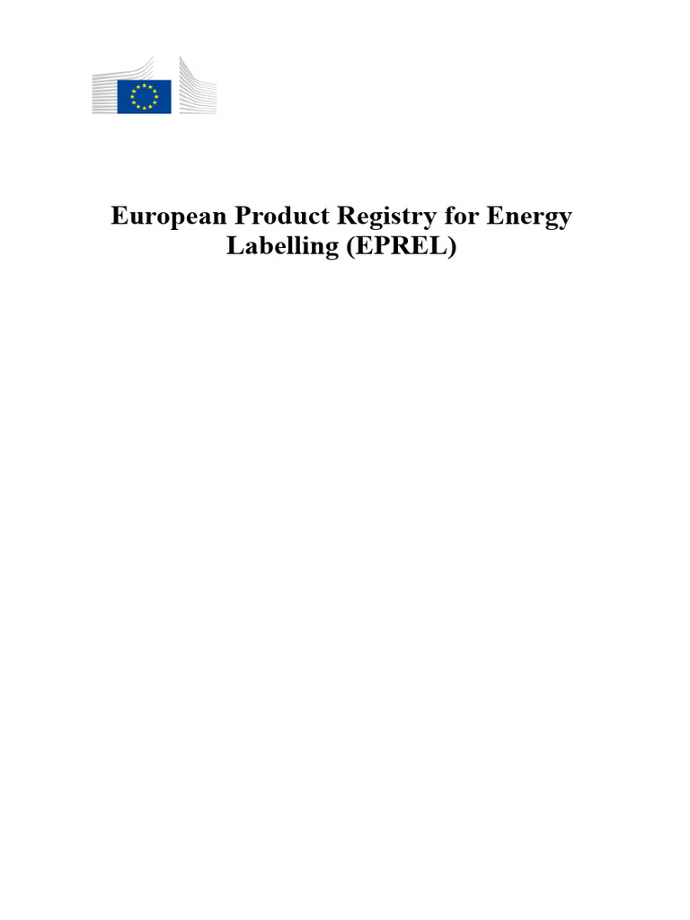 EPREL Energy Labelling Database Registration Guide | PDF