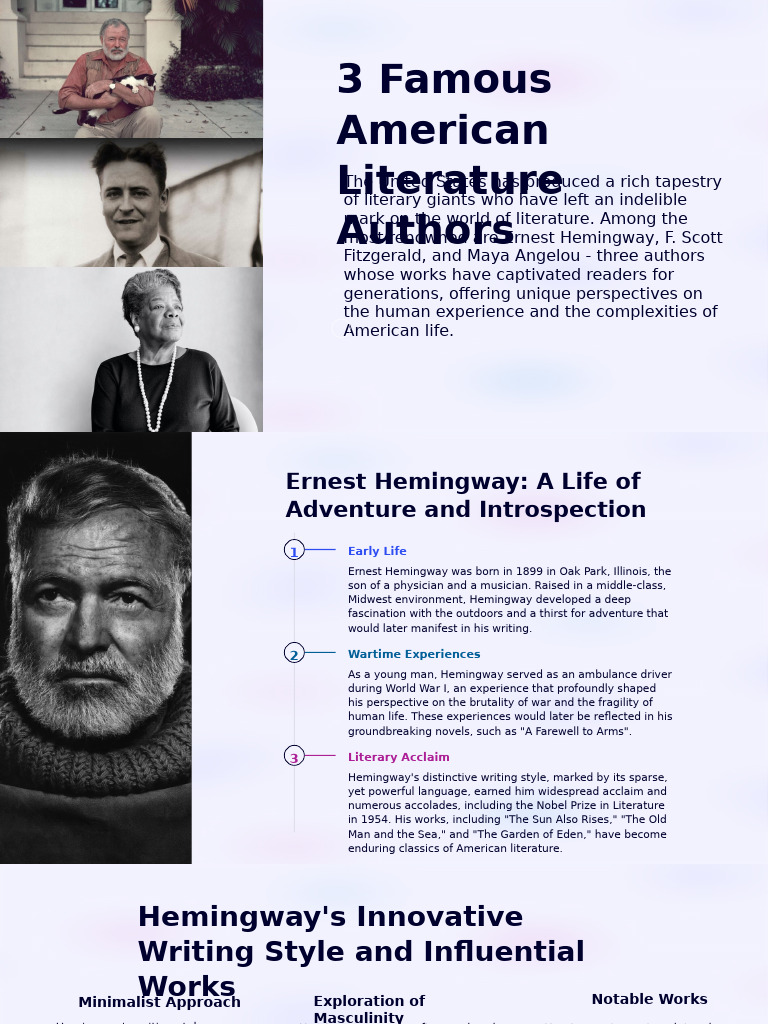 3 Famous American Literature Authors | PDF
