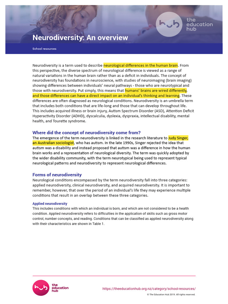 Neurodiversity An Overview | PDF