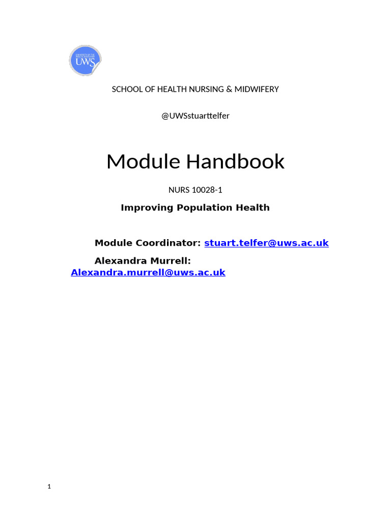 Module Handbook 2018 | PDF
