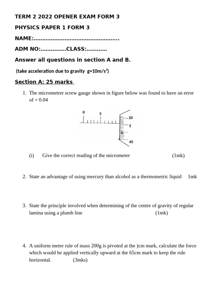 Physics p1 f3 Opener t2 Teacher Co Ke | PDF
