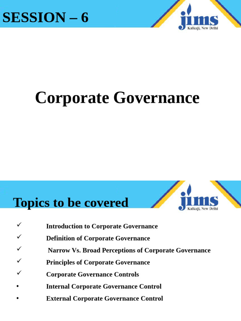 Session - 6 Corporate Governance | PDF