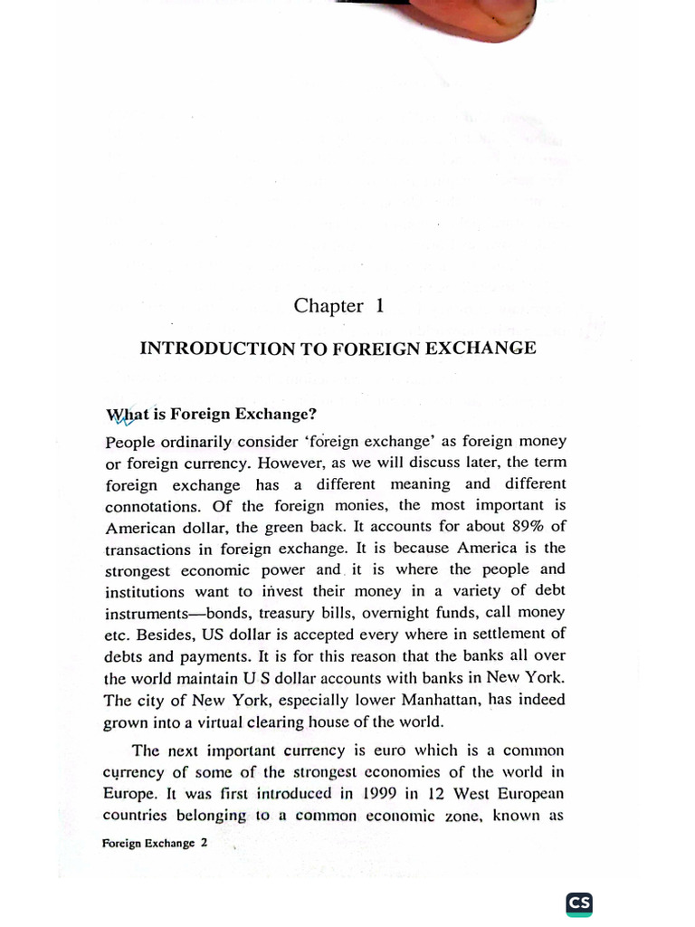 Chapter-1 - Introduction To Foreign Exchange - Syed Asraf Ali (Foreign Exchange and Risk ...