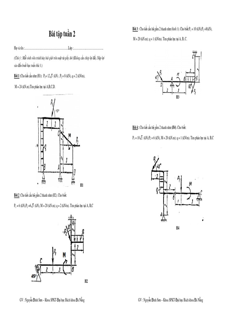Bai Tap Ca Nhan Co Hoc Ly Thuyet Tuan 2 | PDF