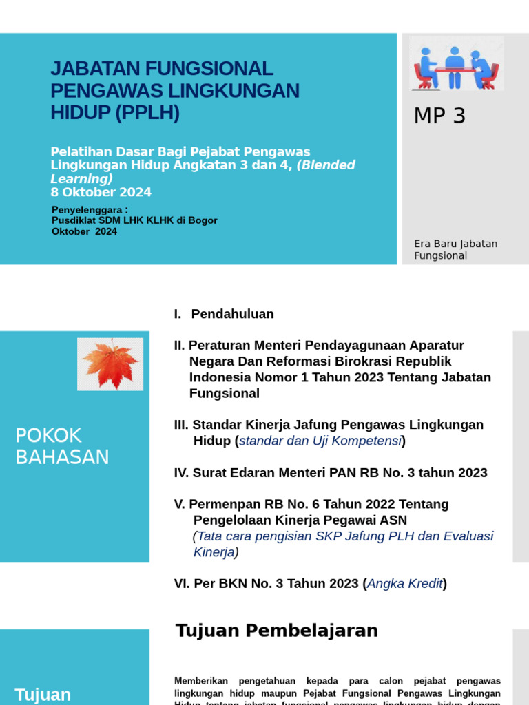 Mp3 Jabatan Fungsional Dan Skp-Permenpan RB No. 1 Tahun 2023 Dan Permenpan No. 6-Skp-8 Okt 2024 ...