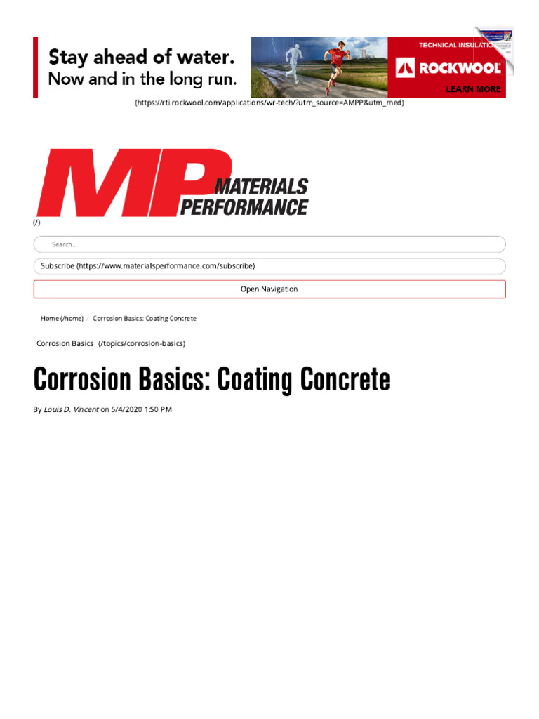 Corrosion Basics Coating Concrete | PDF