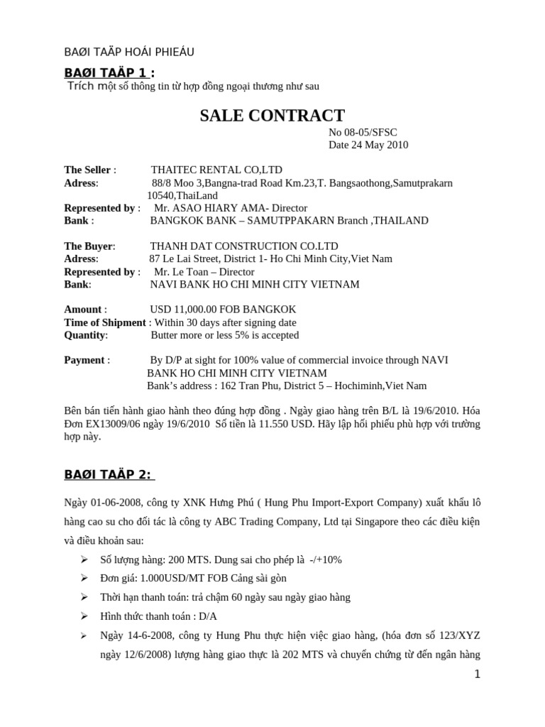 BT Hoi Phieu Gui Lop | PDF