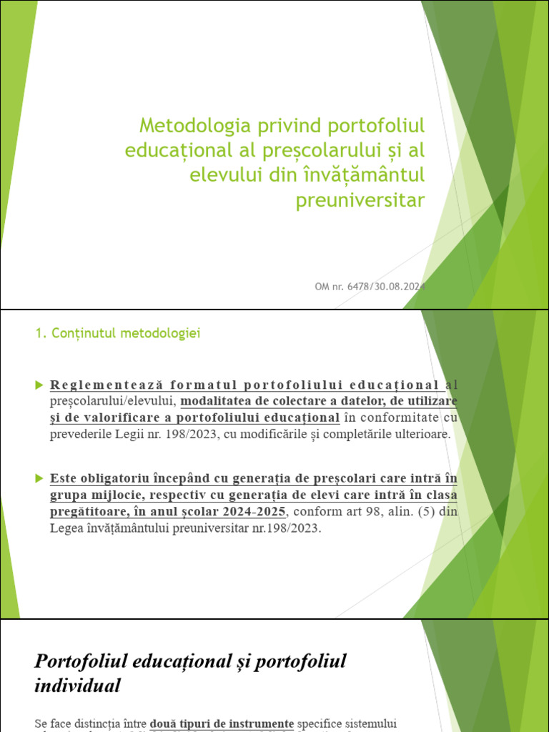 Portofoliul Educational - PPT | PDF