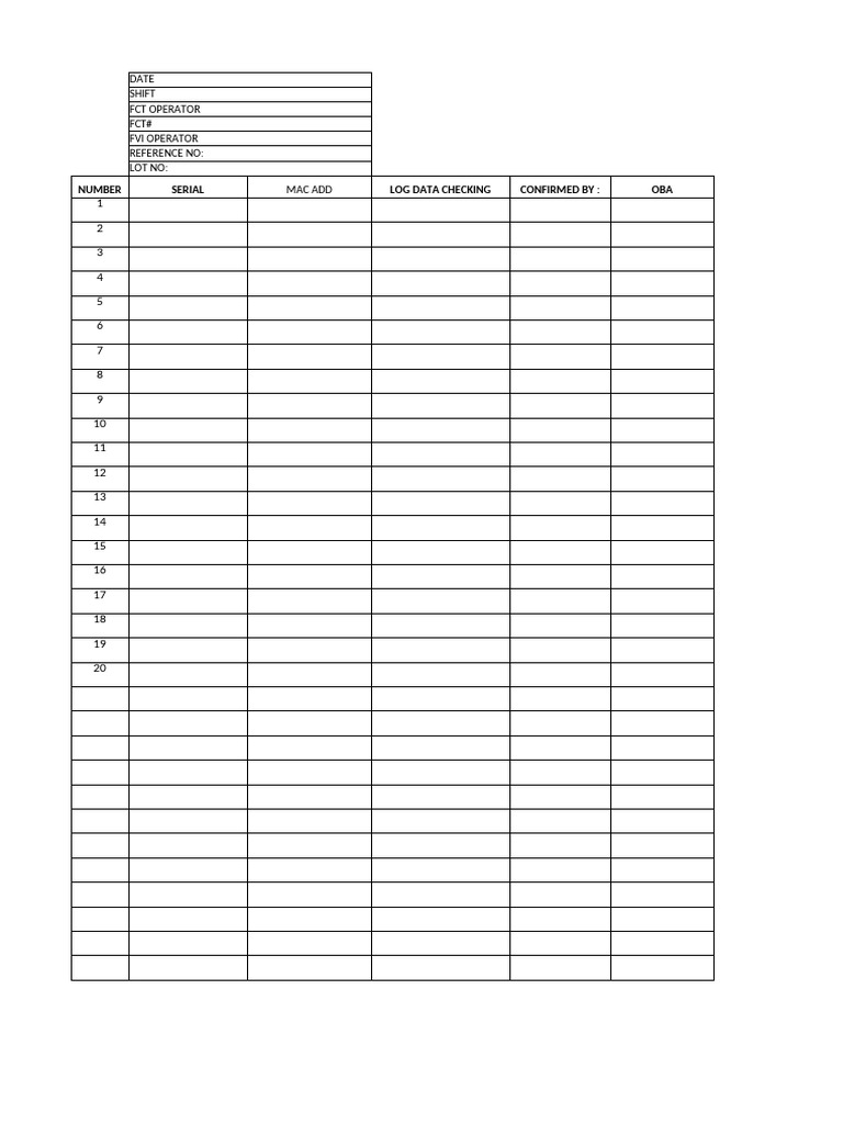 Checksheet 3 | PDF