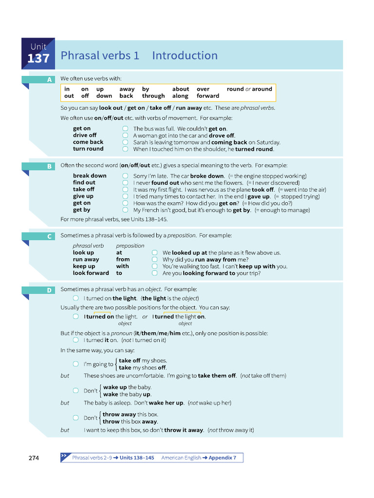 Murphy 137-138 Phrasal Verbs 1 | PDF