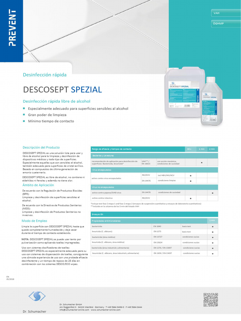 Descosept Spezial PIF Español | PDF