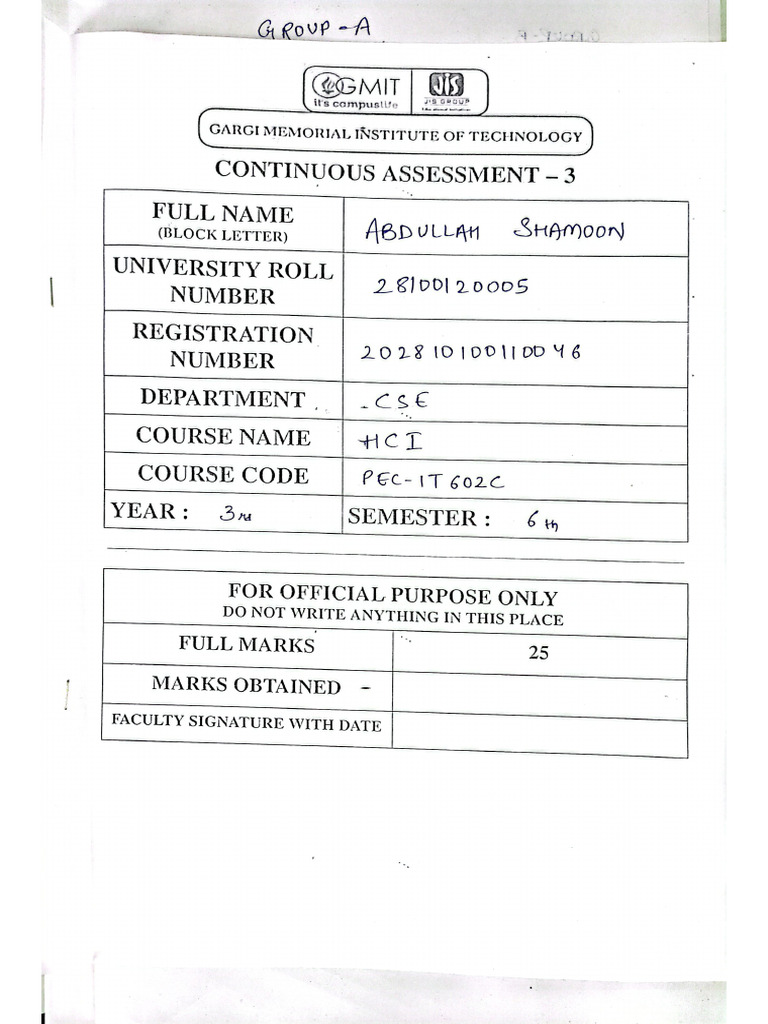 Human Computer Interaction | PDF