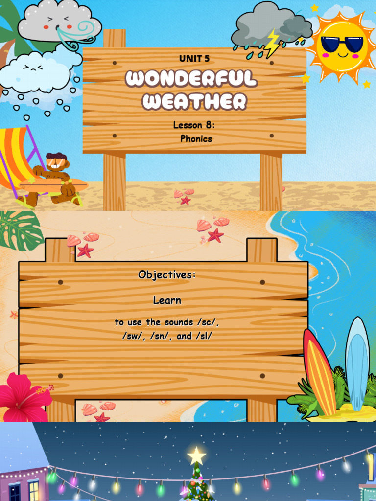 UNIT 5- WONDERFUL WEATHER- LESSON 8- PHONICS | PDF
