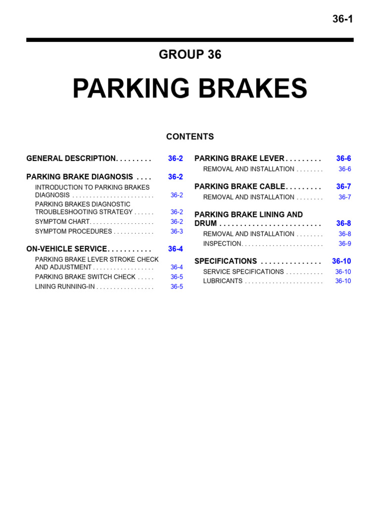 36. Parking Brakes | PDF