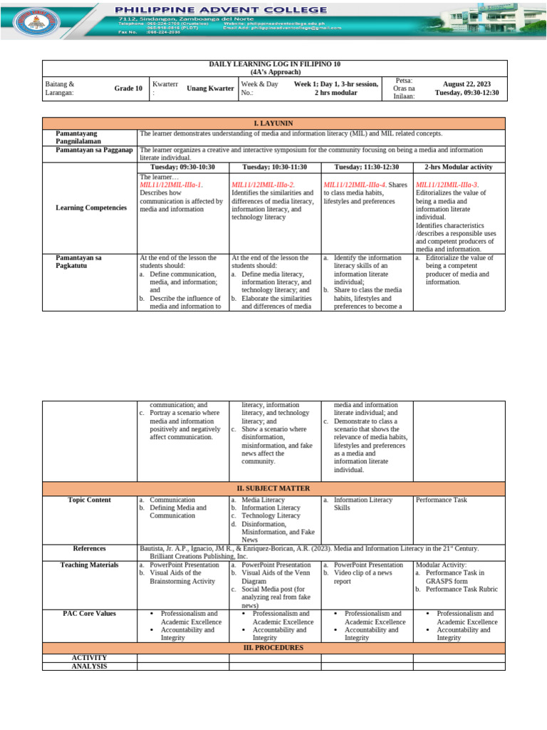 DLL MIL STEM12 4As-Approach | PDF