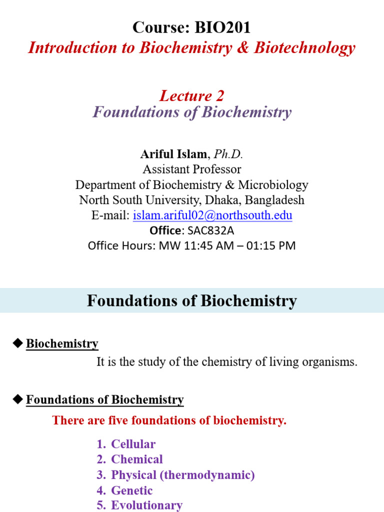 Lecture 2 BIO201 ArIm 240714 | PDF