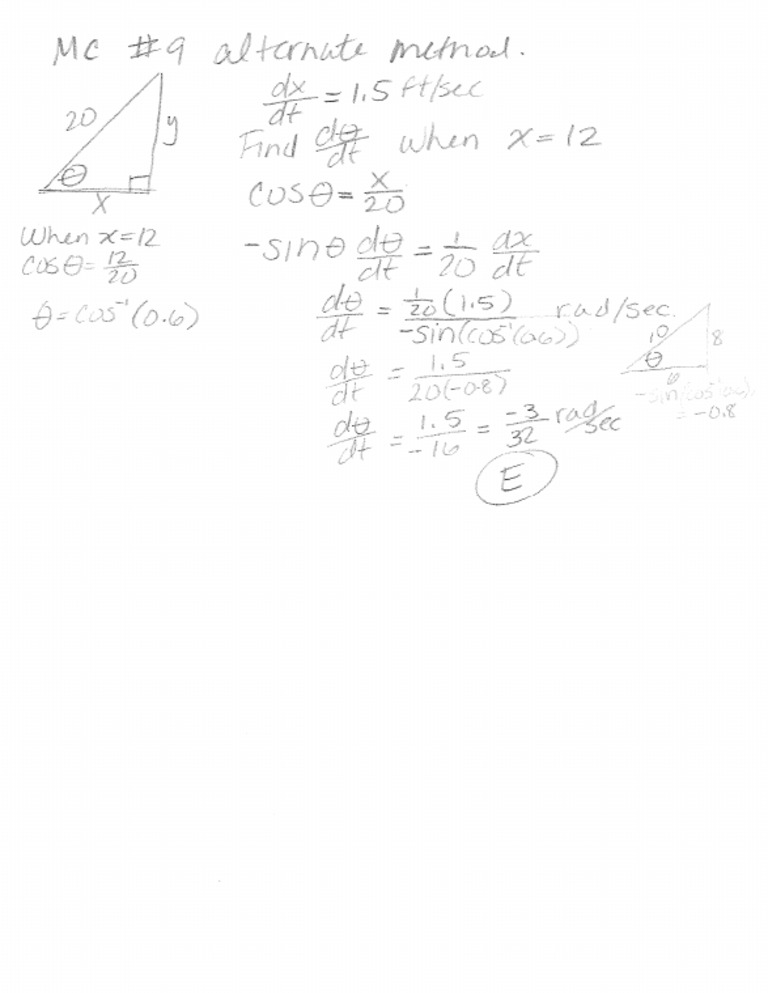 MC #9 Alternate SOLUTION (Easier!) | PDF