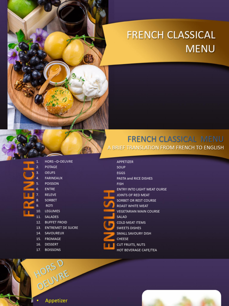 French Classical Menu (Full) | PDF
