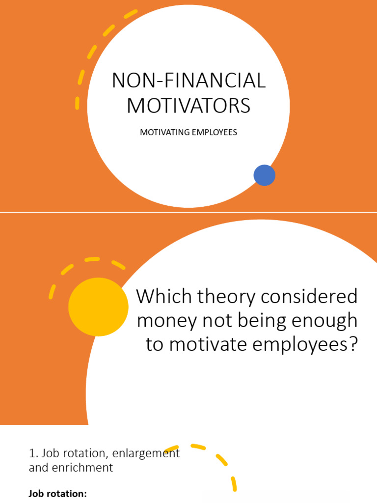 NON-FINANCIAL MOTIVATORS Grade 9 | PDF