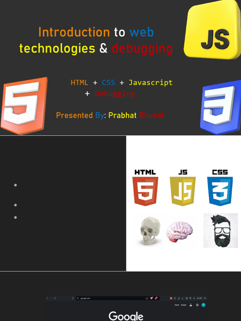 Introduction To HTML+CSS+Javascript& Debugging PDF | PDF | Html Element ... Introduction To HTML+CSS+Javascript& Debugging PDF | PDF | Html Element ...