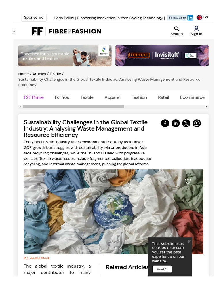 Sustainability Challenges in The Global Textile Industry Analysing ...